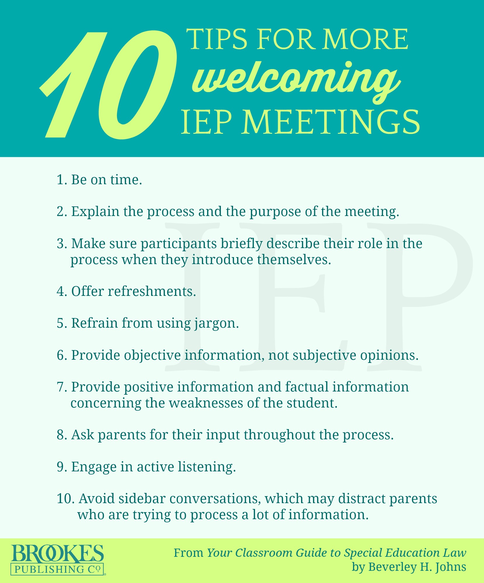 10 IEP Tip Sheets to Pin, Tweet, and Share - Brookes Blog