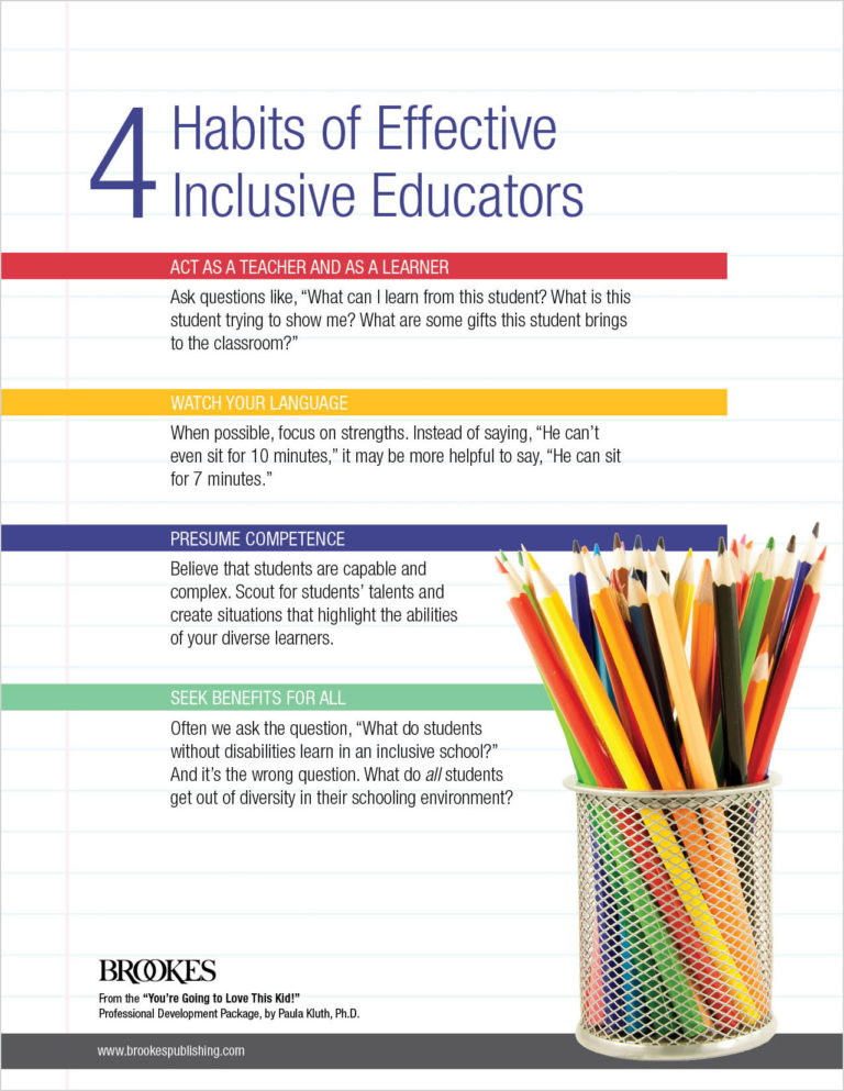 FREE PRINTABLE: 6 Paula Kluth Tip Sheets on Inclusion - Brookes Blog